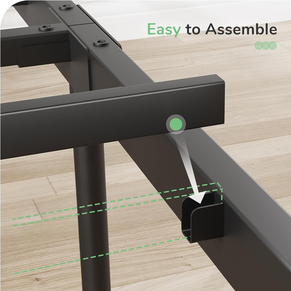 Elegant Wrought Metal Sleigh Bed Frame